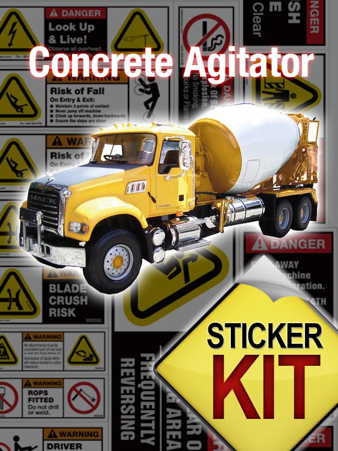 Concrete Agitator Safety Sheet | Safety Stickers | Safety Decals