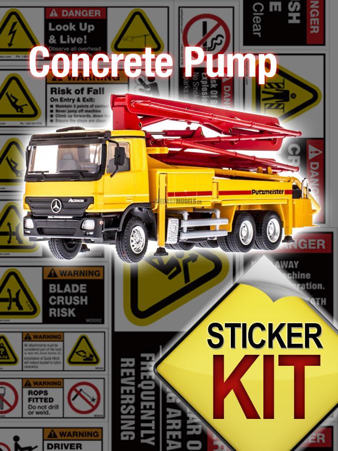 Concrete Pump Safety Sheet | Safety Stickers | Safety Decals