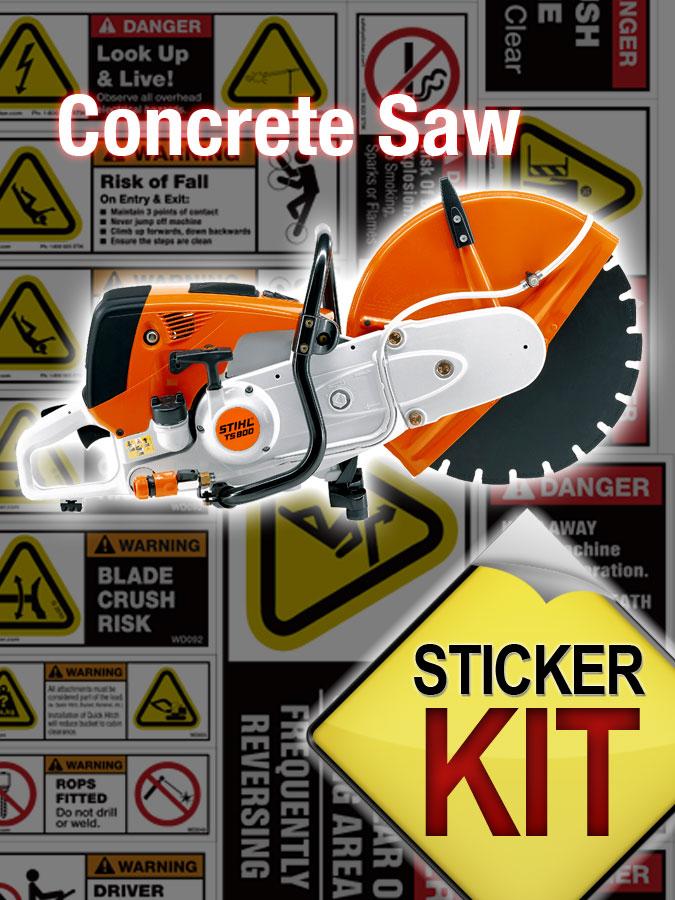 Concrete Saw | Safety Stickers | Safety Decals