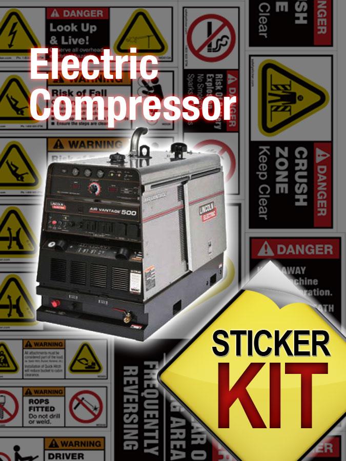 Compressor Electric | Safety Stickers | Safety Decals