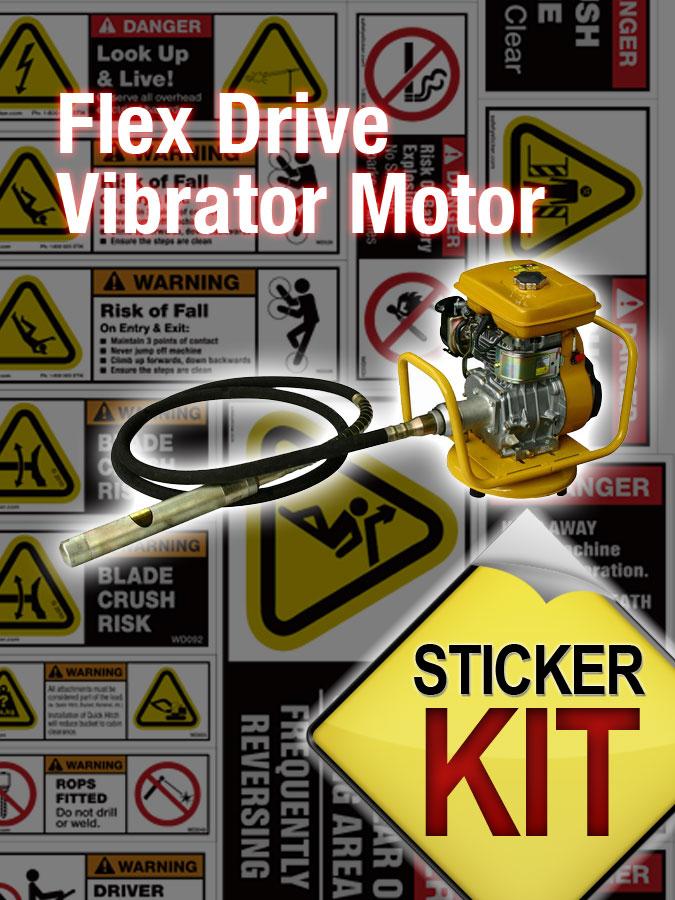 Flex Drive Vibrator Motor | Safety Stickers | Safety Decals