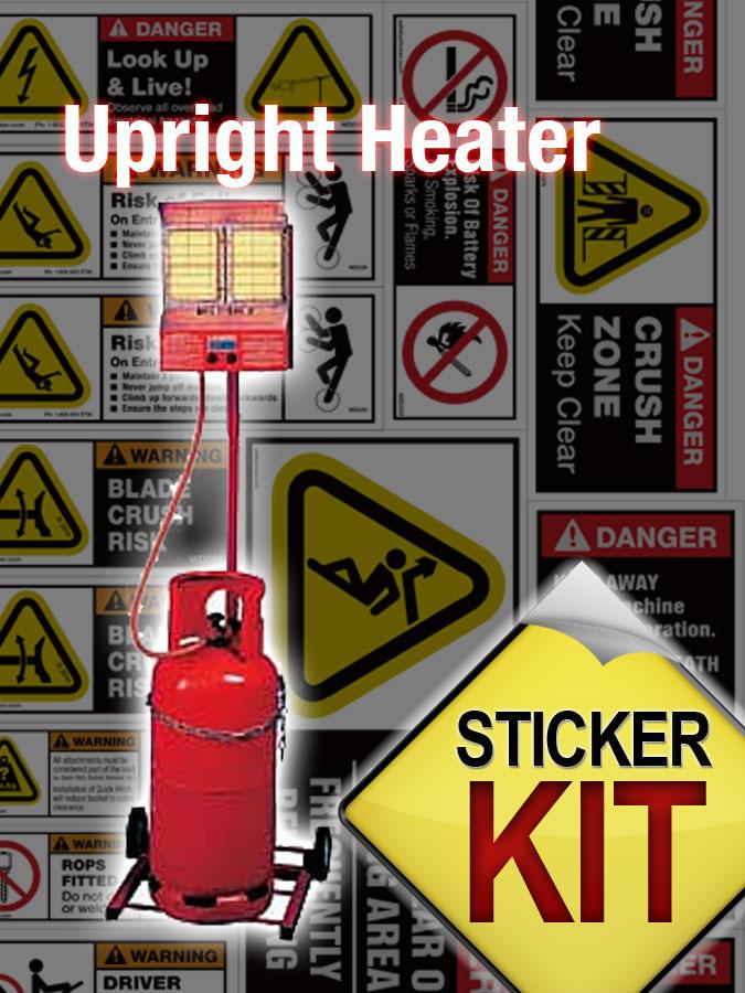 Heater Upright | Safety Stickers | Safety Decals