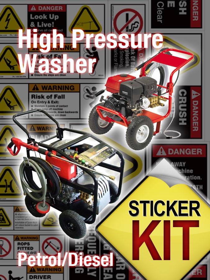 High Pressure Washer | Safety Stickers | Safety Decals