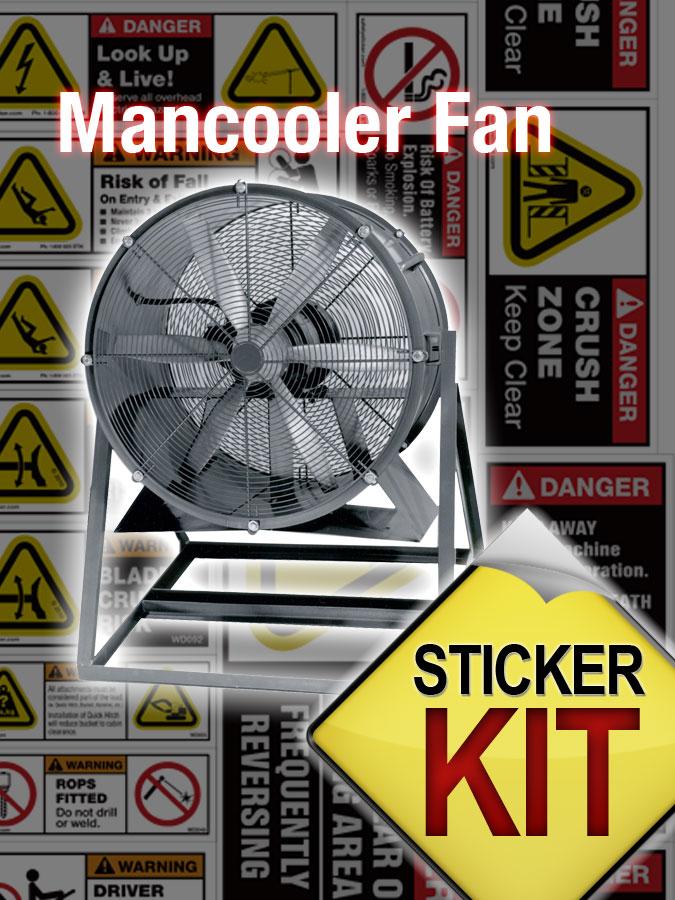 Mancooler Fan | Safety Stickers | Safety Decals
