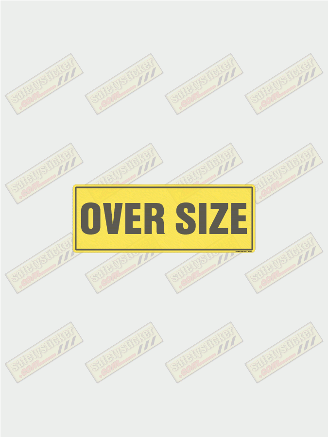 OVERSIZE Vehicle Aluminium CL1 Reflective Sign | Safety Stickers ...