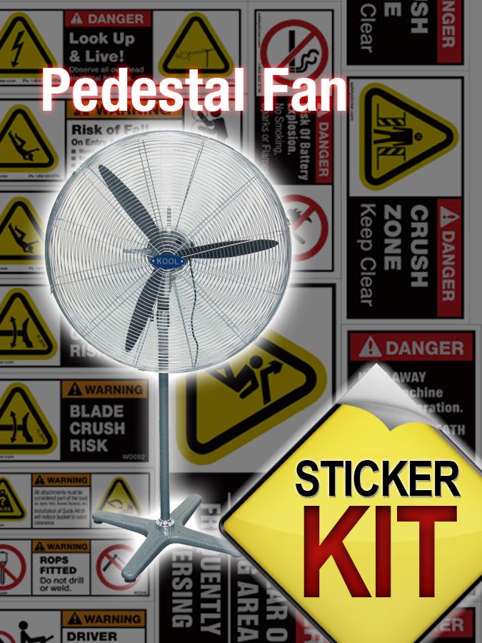 Fan Pedestal | Safety Stickers | Safety Decals