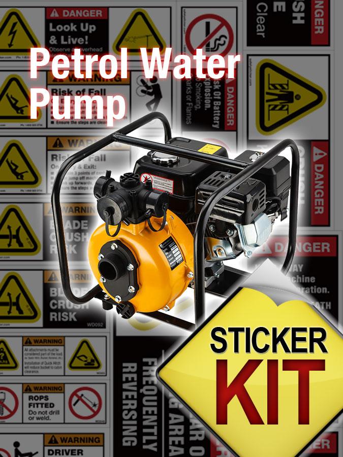 Water Pump Petrol | Safety Stickers | Safety Decals