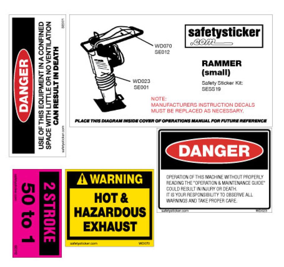 Rammer - Small | Safety Stickers | Safety Decals