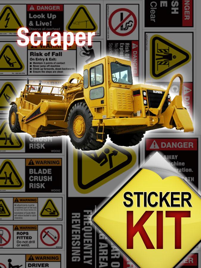 Scraper Safety Sheet | Safety Stickers | Safety Decals