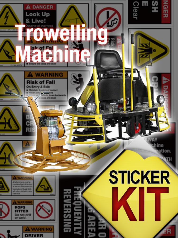 Trowelling Machine | Safety Stickers | Safety Decals