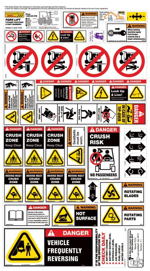 Forklift Safety Sheet | Safety Stickers | Safety Decals Forklift Safety Sheet | Safety Stickers | Safety Decals
