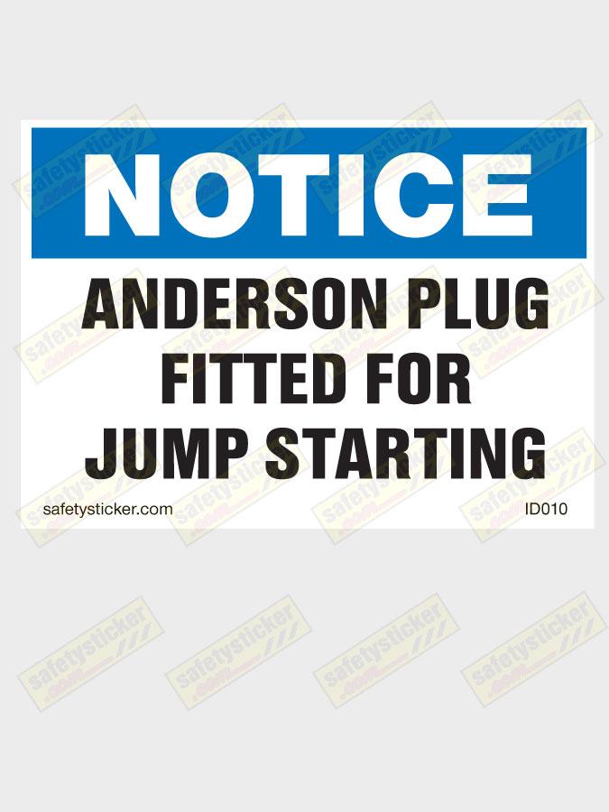 Identification Anderson Plug Fitted Decal | Safety Stickers | Safety Decals