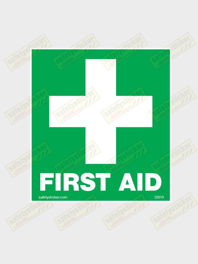 Identification First Aid Decal | Safety Stickers | Safety Decals