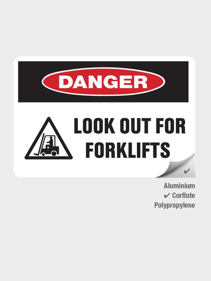 Look Out For Forklifts | Safety Stickers | Safety Decals