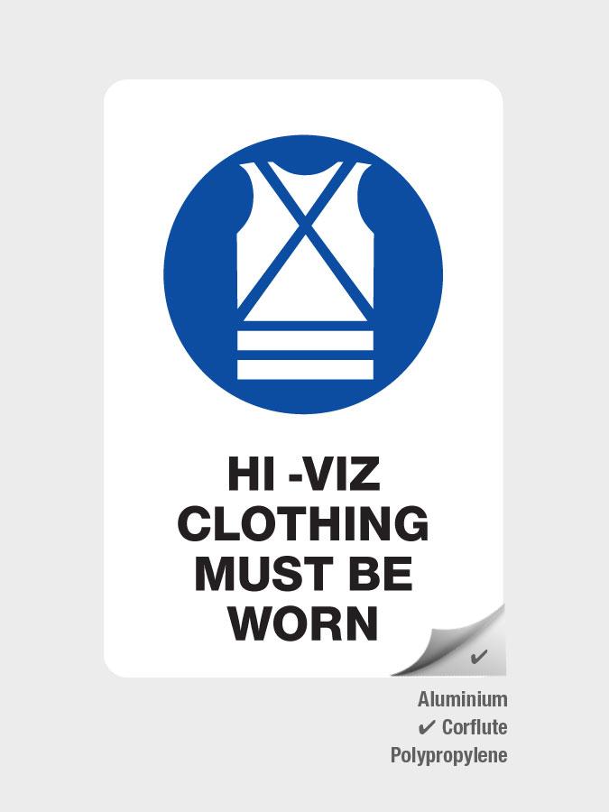 Hi Viz Must Be worn | Safety Stickers | Safety Decals