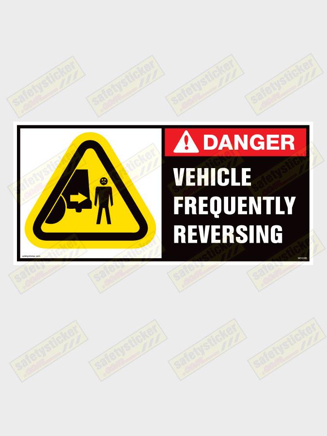 Warning Vehicle Frequently Reversing Decal | Safety Stickers | Safety ... Warning Vehicle Frequently Reversing Decal | Safety Stickers | Safety ...