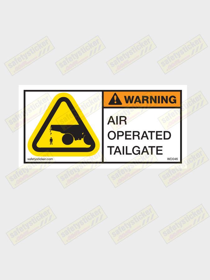 Warning Air Operated Tailgate Decal | Safety Stickers | Safety Decals