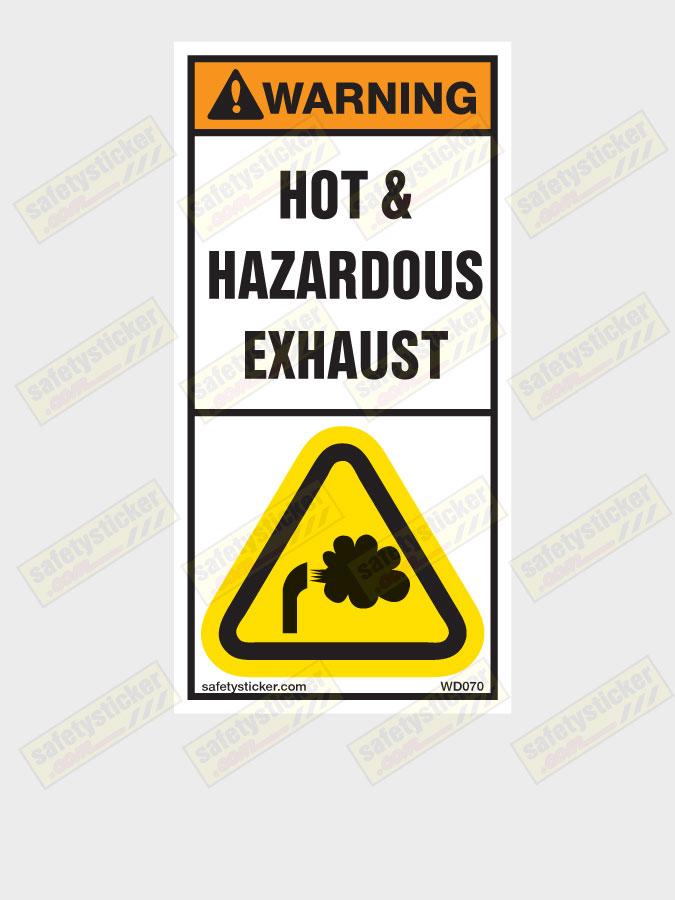 Warning Hazardous Exhaust Decal | Safety Stickers | Safety Decals Warning Hazardous Exhaust Decal | Safety Stickers | Safety Decals