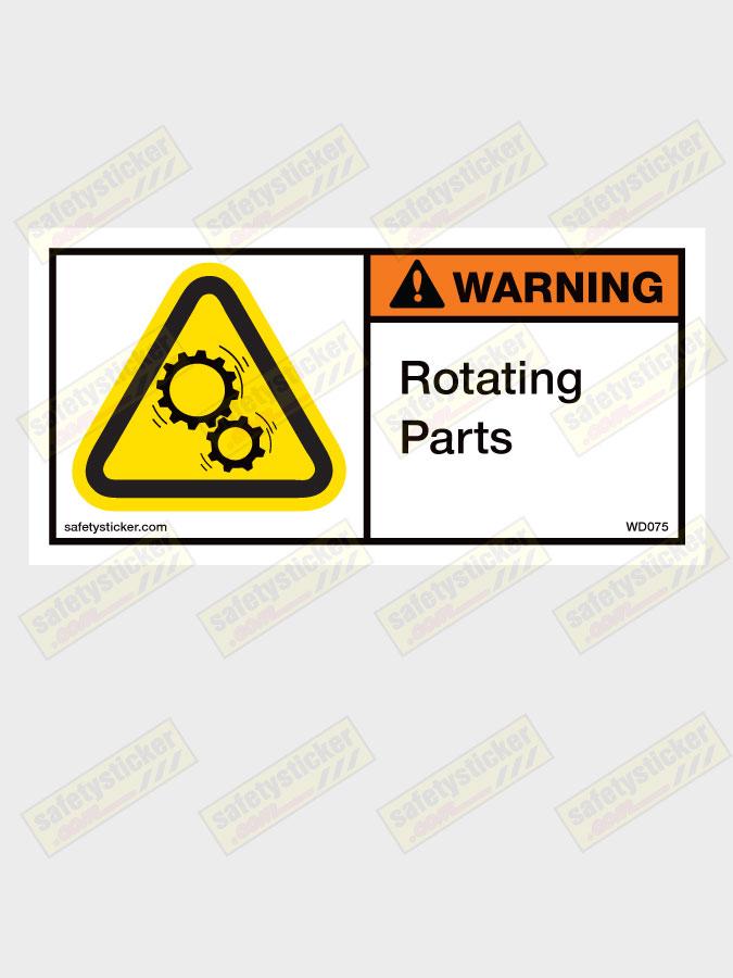 Rotating Parts Warning Labels