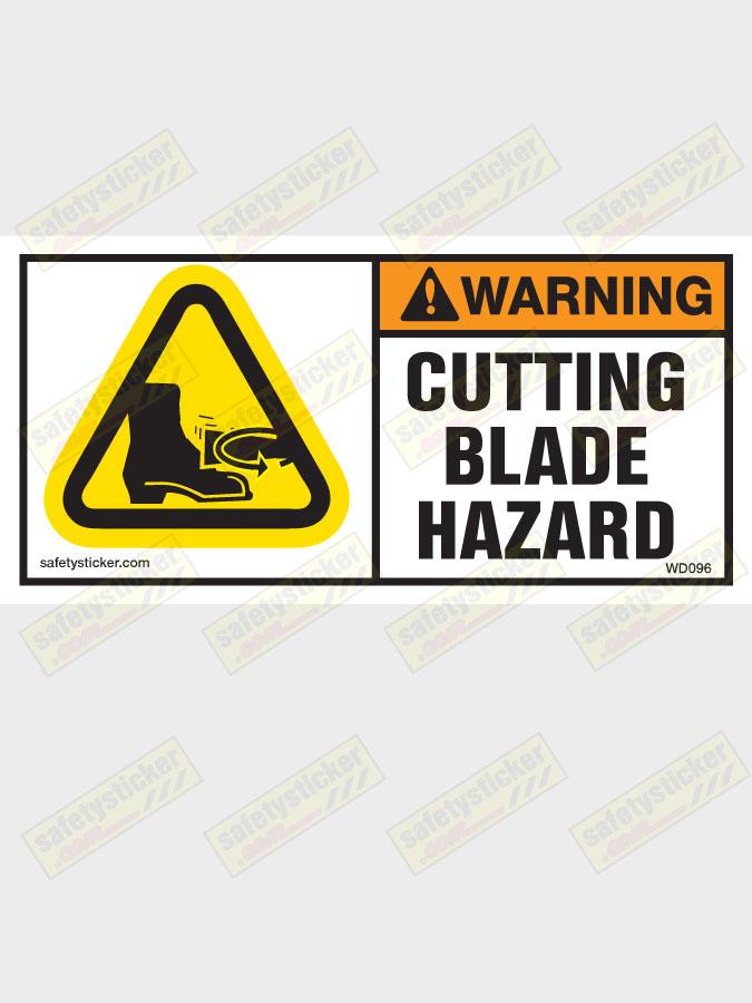 Warning Cutting Blade Hazard Decal | Safety Stickers | Safety Decals