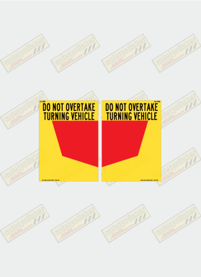 Do Not Overtake Turning Vehicle Rear Marker Plate (Left and Right ...