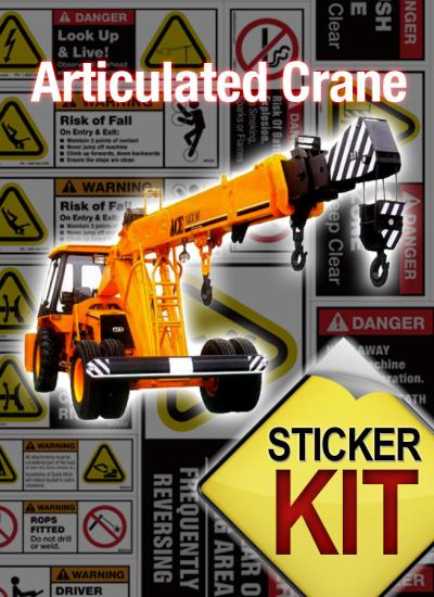 Articulated Crane Safet Sheet | Safety Stickers | Safety Decals