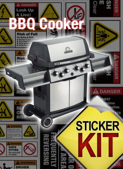 BBQ cooker | Safety Stickers | Safety Decals