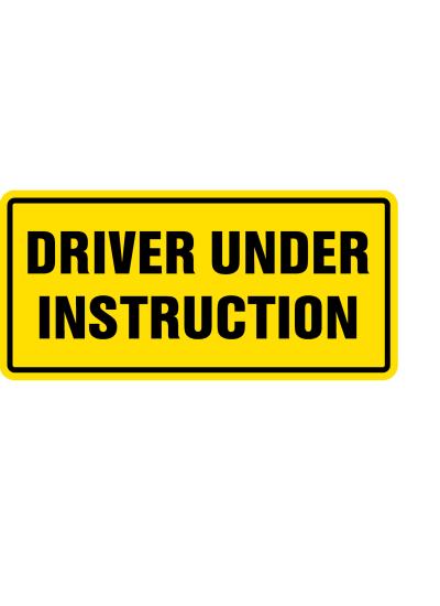 Driver Under Instruction Magnets (Pair) | Safety Stickers | Safety Decals