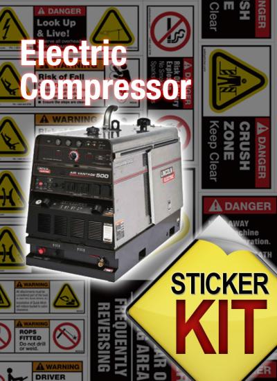 Compressor Electric | Safety Stickers | Safety Decals
