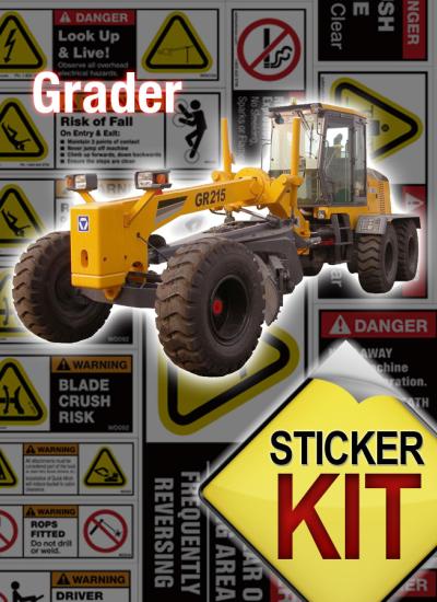 Grader Safety Sheet | Safety Stickers | Safety Decals