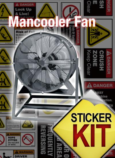 Mancooler Fan | Safety Stickers | Safety Decals