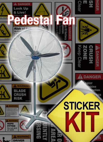 Fan Pedestal | Safety Stickers | Safety Decals