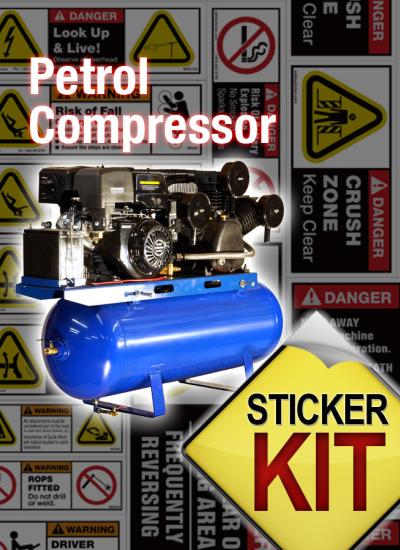 Compressor Petrol | Safety Stickers | Safety Decals