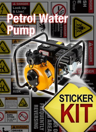 Water Pump Petrol | Safety Stickers | Safety Decals