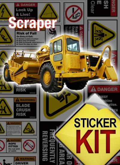 Scraper Safety Sheet | Safety Stickers | Safety Decals