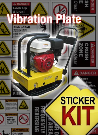 Vibration Plate | Safety Stickers | Safety Decals
