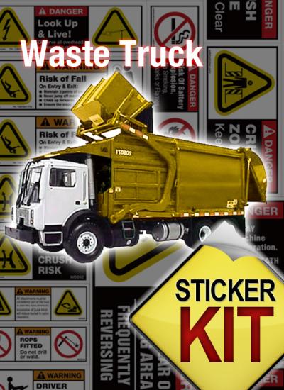 Waste Truck Safety Sheet | Safety Stickers | Safety Decals