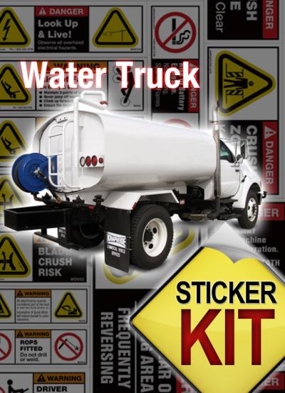 Water Truck Safety Sheet | Safety Stickers | Safety Decals