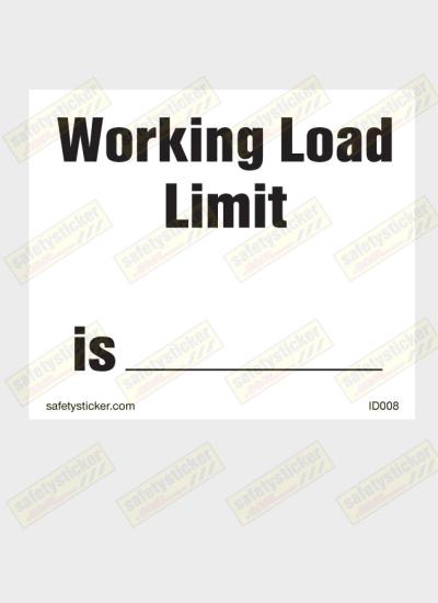 Identification Working Load Limit Decal | Safety Stickers | Safety Decals