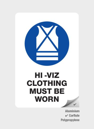 Hi Viz Must Be worn | Safety Stickers | Safety Decals