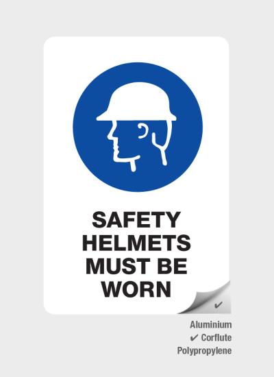 Helmets Must Be Worn | Safety Stickers | Safety Decals