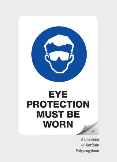 Eye Protection Must Be Worn | Safety Stickers | Safety Decals