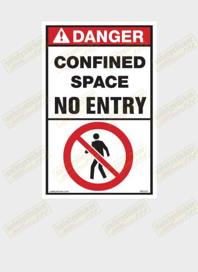Warning Confined Space Decal | Safety Stickers | Safety Decals
