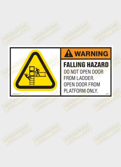 Warning Falling Hazard Decal | Safety Stickers | Safety Decals