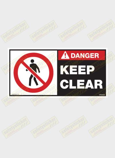 Warning Keep Clear Decal | Safety Stickers | Safety Decals