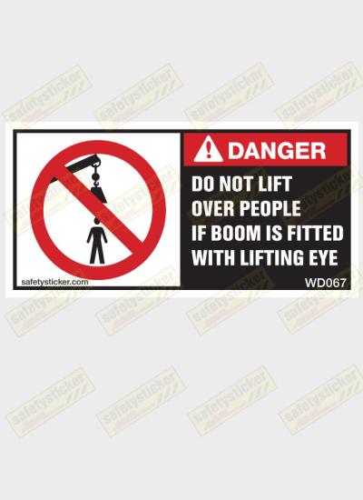 Warning Do Not Lift Over People Decal | Safety Stickers | Safety Decals