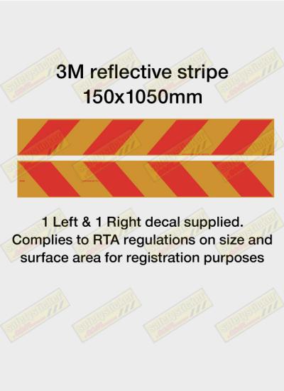 Warning Pair Of Diagonal Reflective Stripes | Safety Stickers | Safety ...