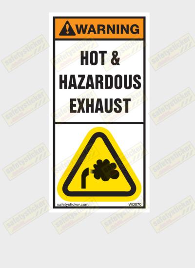 Warning Hazardous Exhaust Decal | Safety Stickers | Safety Decals