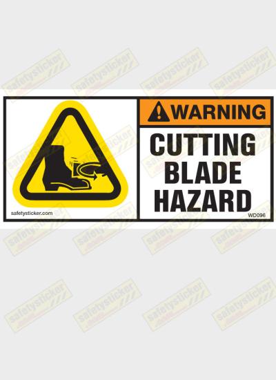 Warning Cutting Blade Hazard Decal | Safety Sticker