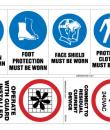 Terrazo Grinder | Safety Stickers | Safety Decals